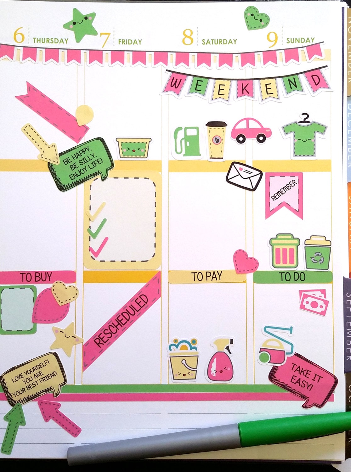 Cleaning Stickersorganizing Stickers Set Fits All Common - Etsy