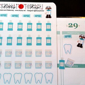 Denstist, Tooth Stickers, Mouth Hygiene, Planner Stickers, Kiss Cut ...