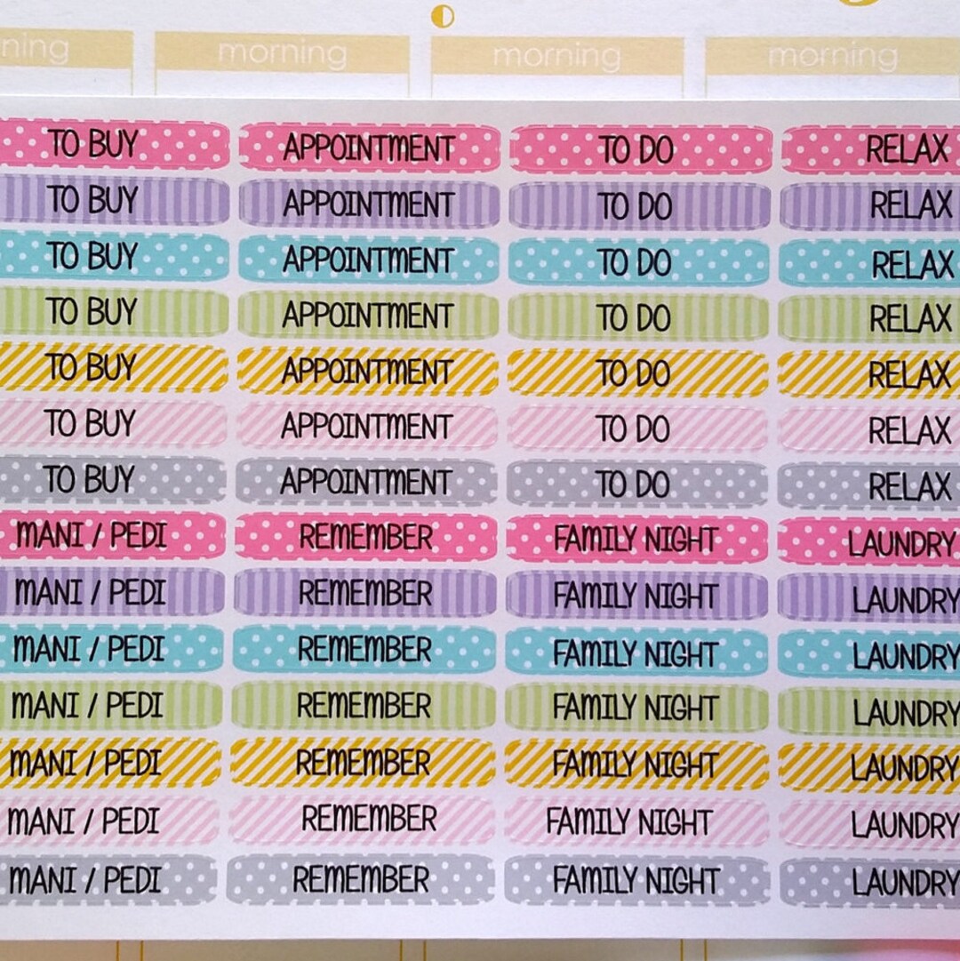 General Planning, Organizing, Planner Stickers, Fits All Common ...