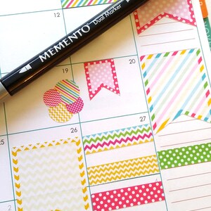 Full Box Flags, Half Box Flags, Monthly/daily Box and Note Stickers ...
