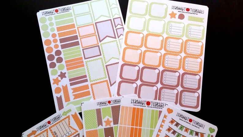 Bundle Fall Colors Organizing Stickers Fits All Common | Etsy