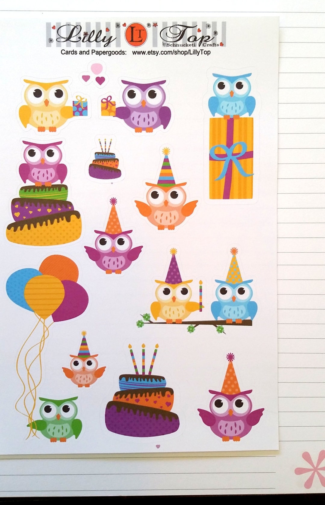 Birthday Stickers, Owl Stickers, Planner Stickers, Calender Stickers ...