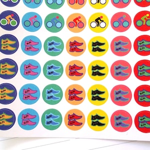 Triathlon Sticker, Run, Bike, Swim Dot Stickers, Fits All Common ...