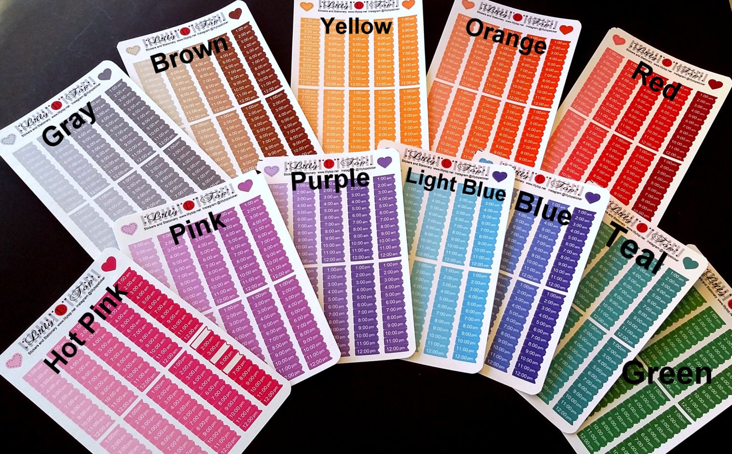 NEW Candy Colors, AM/PM Flags, Also Plain Available, Color Code Your ...