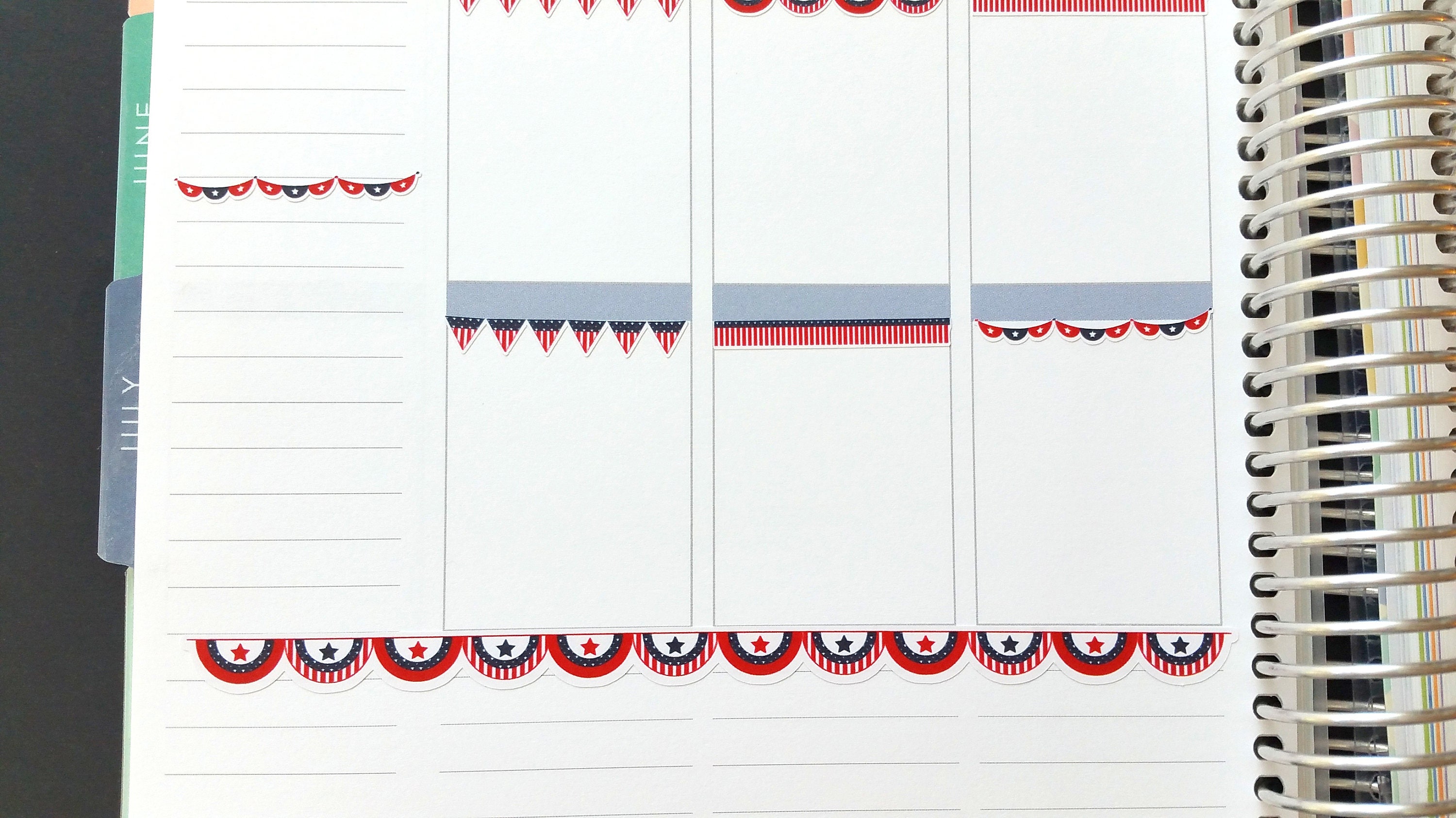4th of July, Banners, Buntings, Fits All Common Planners, Kiss Cut ...
