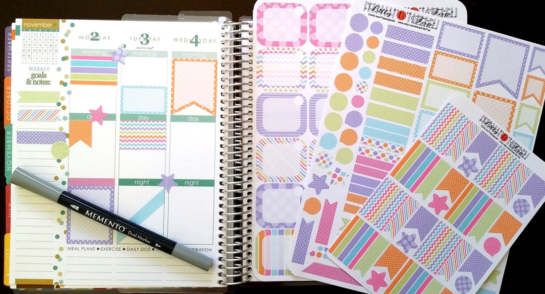 Organizing Sticker, Bundle, Fits All Common Planners, Kiss Cut ...