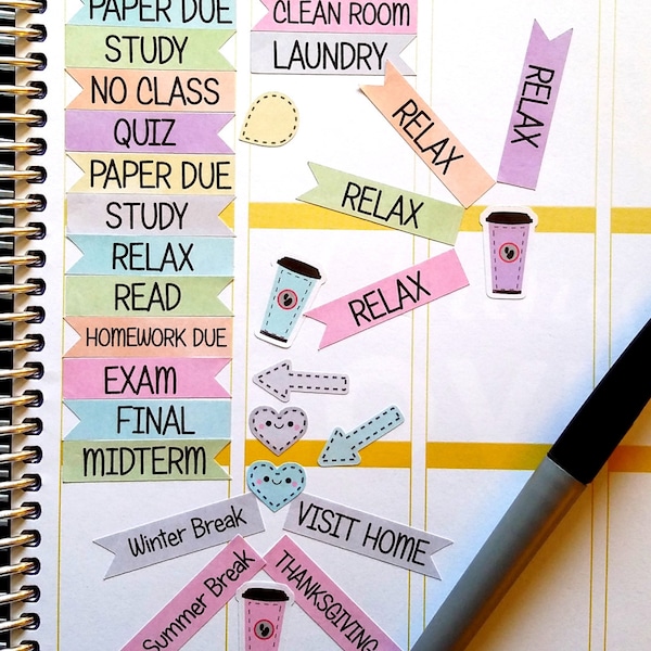 College Planner Stickers - Etsy