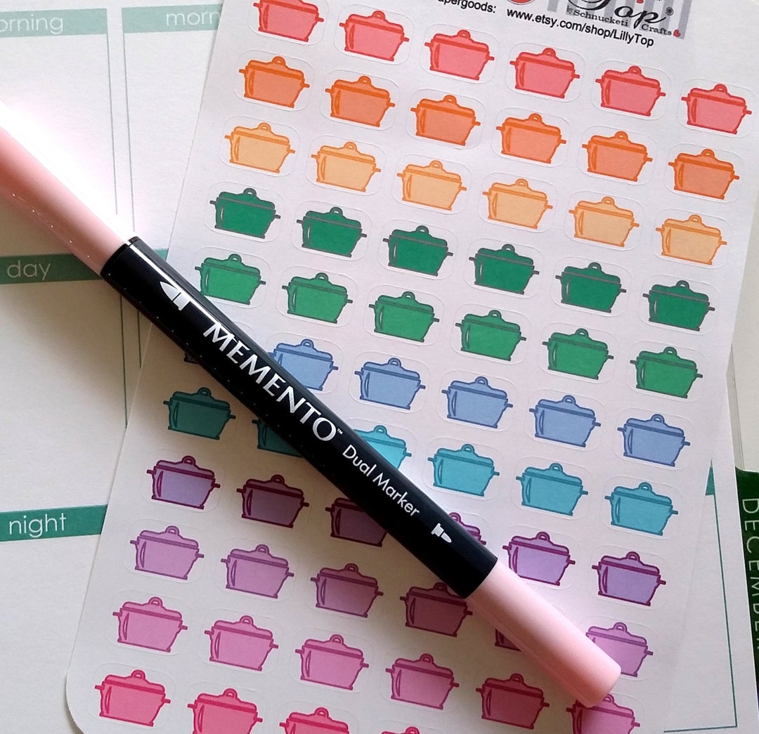 Crock Pot Stickers, Fits All Common Planners, Kiss Cut, Organizing ...