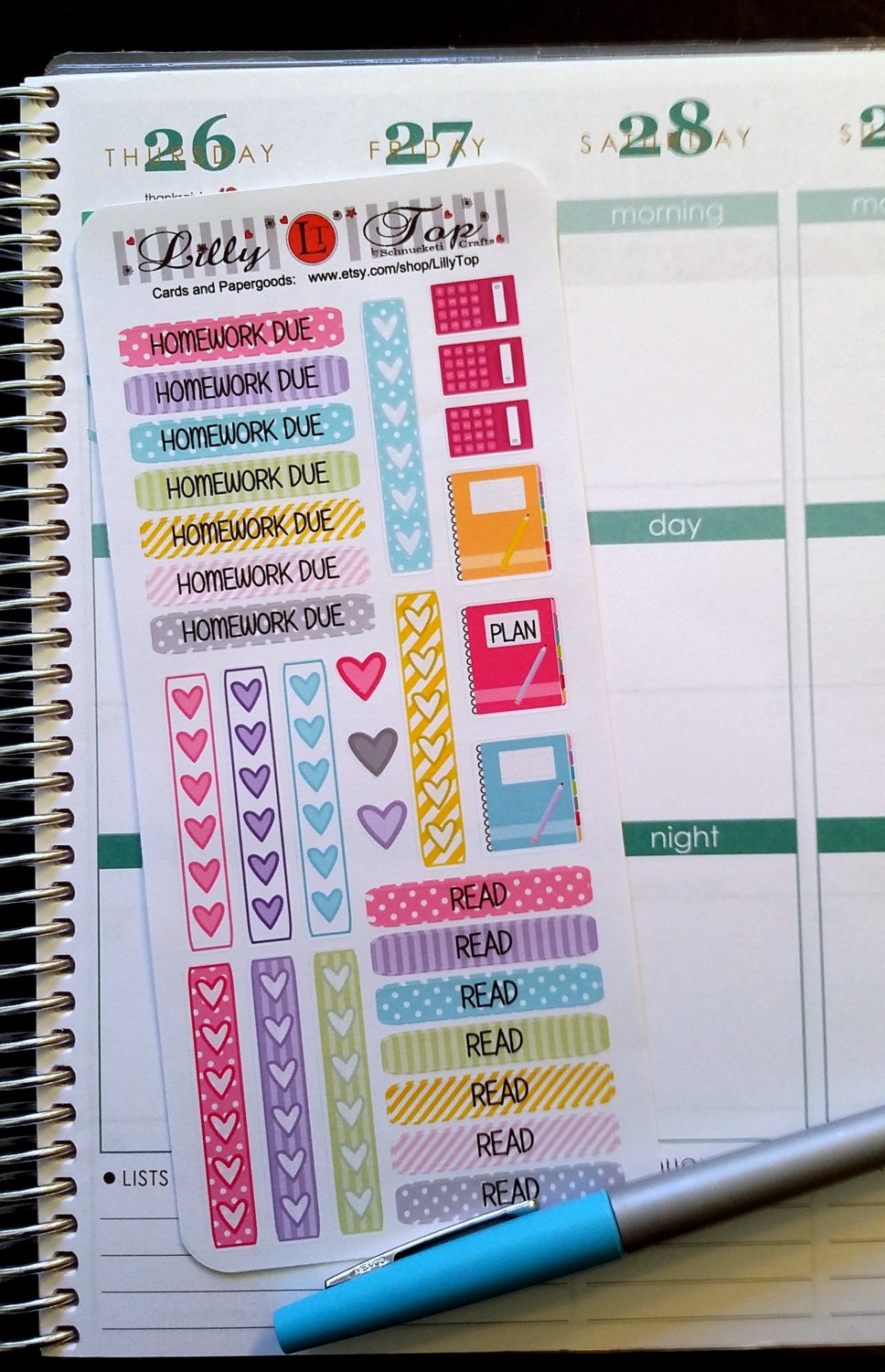 School College Organizing Stickers Headers Notebook - Etsy