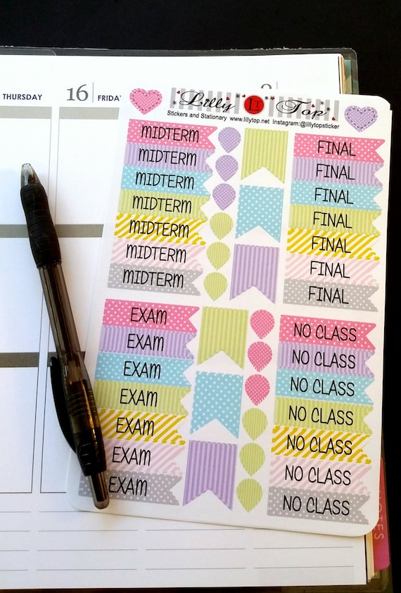 Midterm Exam Final No Class Student or Teacher Flags and - Etsy