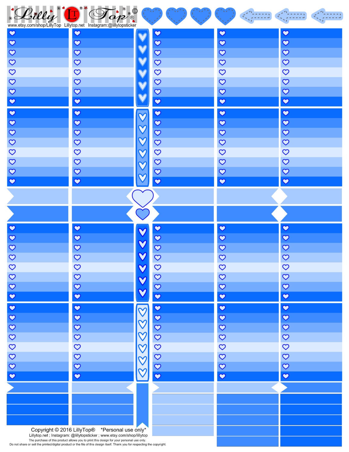 DIY INTRODUCTION PRICE Printable Stickers Blue Check Marks | Etsy