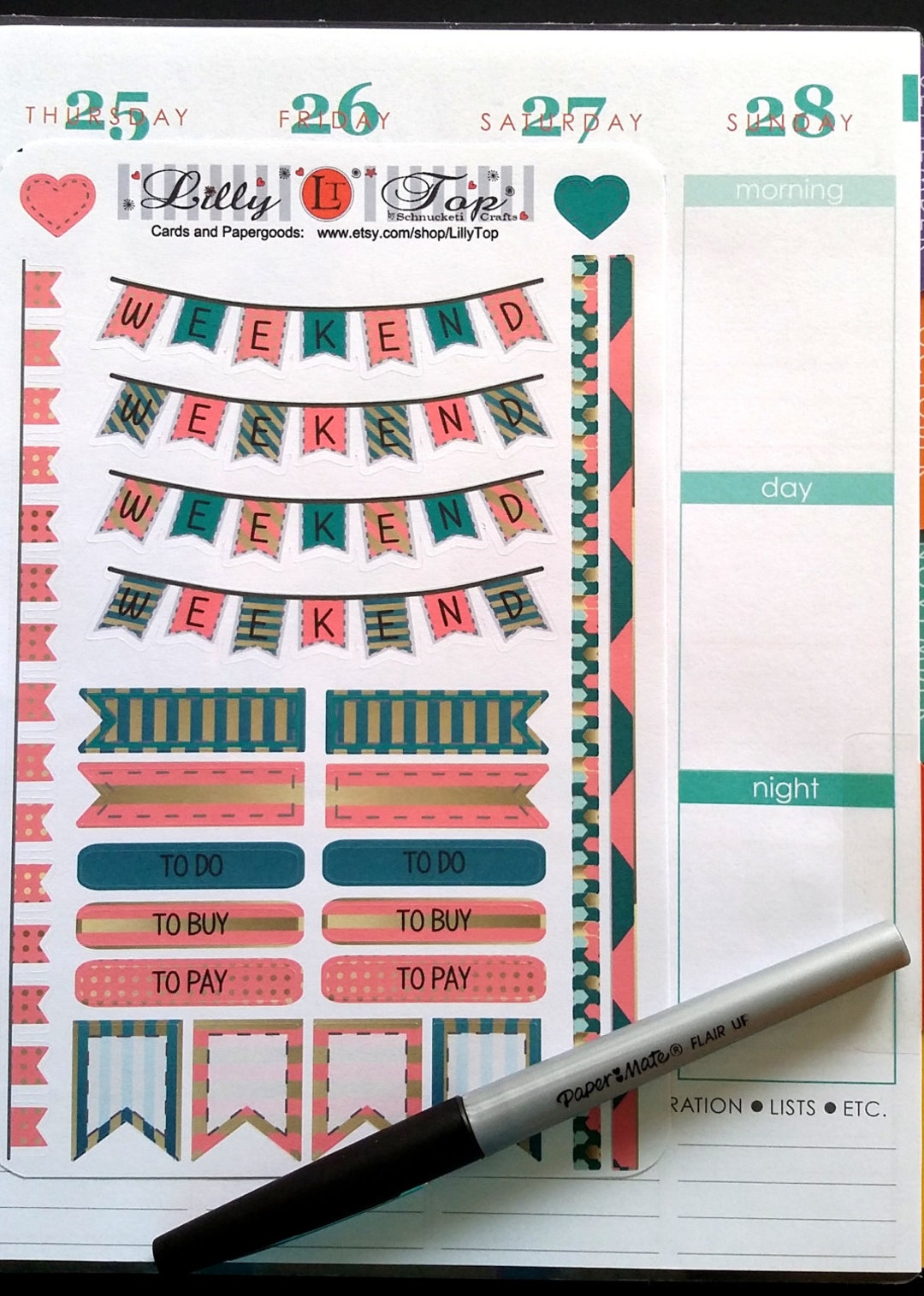 Weekend Banner Flags Quarter Flags Headers Banner Fits - Etsy