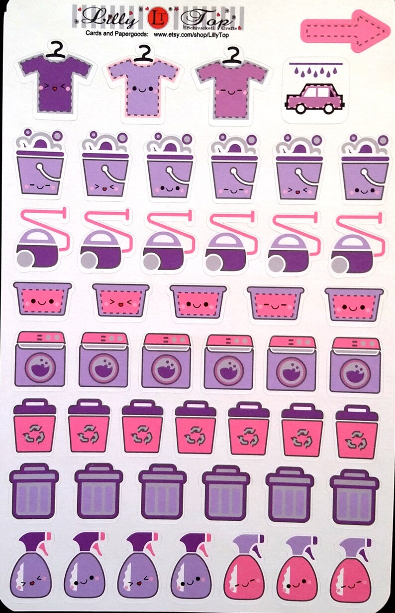 Cleaning Stickersorganizing Stickers Set September Fits - Etsy