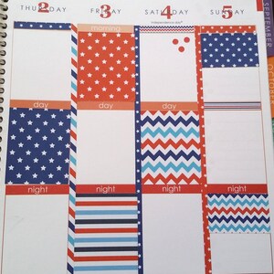 53 Planner Stickers, Stars and Stripes, 4th of July,calender Stickers ...