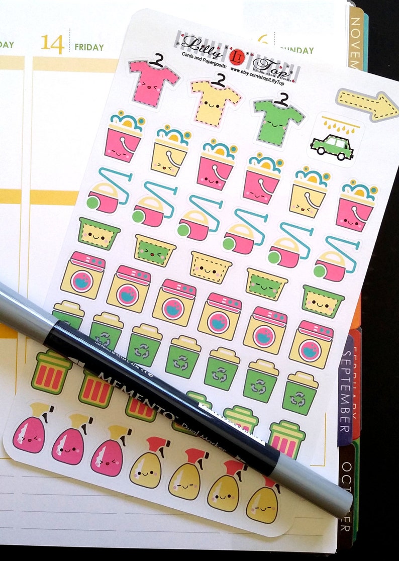 Cleaning Stickersorganizing Stickers Set Fits All Common - Etsy