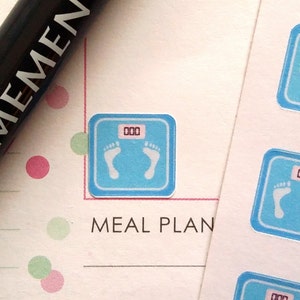 Scale Stickers,weight Tracker, Weighing, Fits All Common Planners, Kiss ...