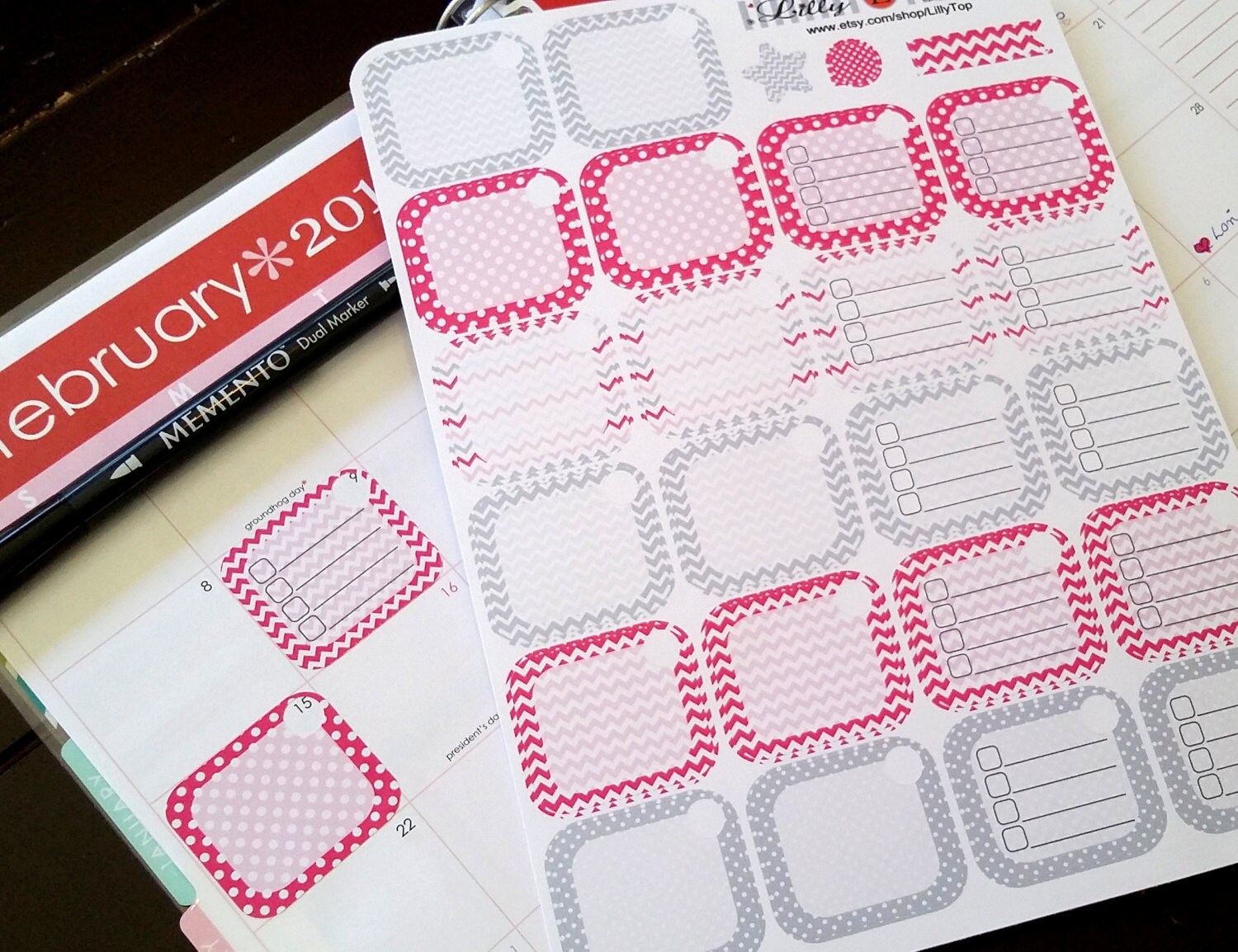 Vintage Chevron Half Box Planner Stickers set of 10 Chevron Half Box ...