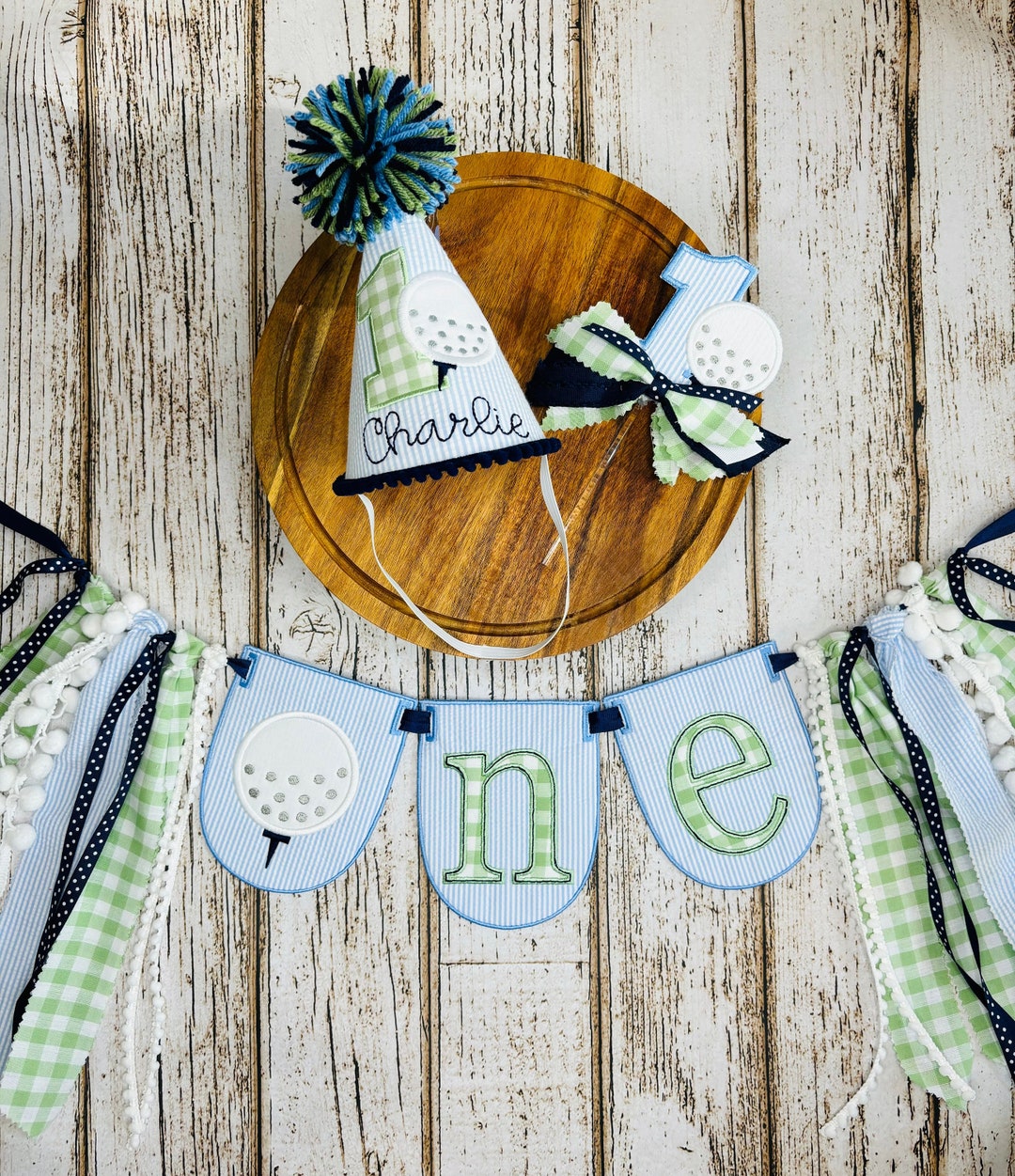Golf First Birthday Decor - Hole in ONE First Birthday - High Chair ...