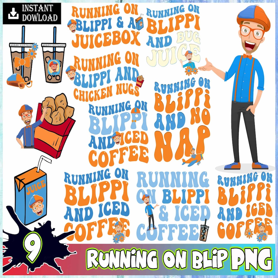 Blippi SVG Bundle, Happy Birthday Blippi Svg, Blippi Sublimation Design ...