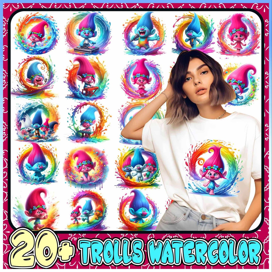 Trolls Svg Bundle, Trolls Png, Svg for Cricut, Svg Birthday, Trolls ...