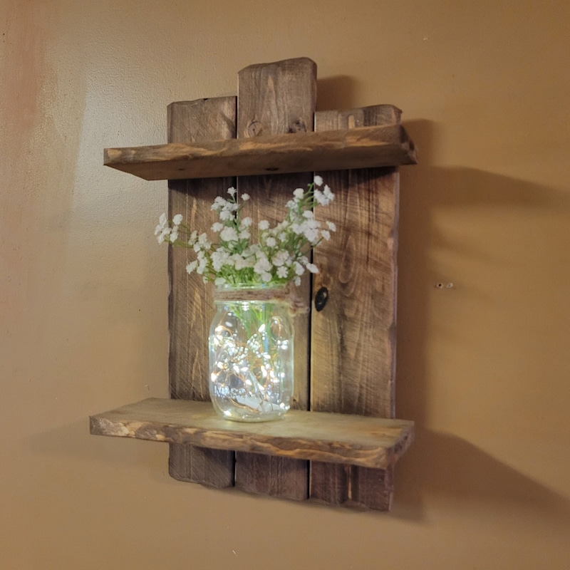 Rustic Wood Shelf - Etsy