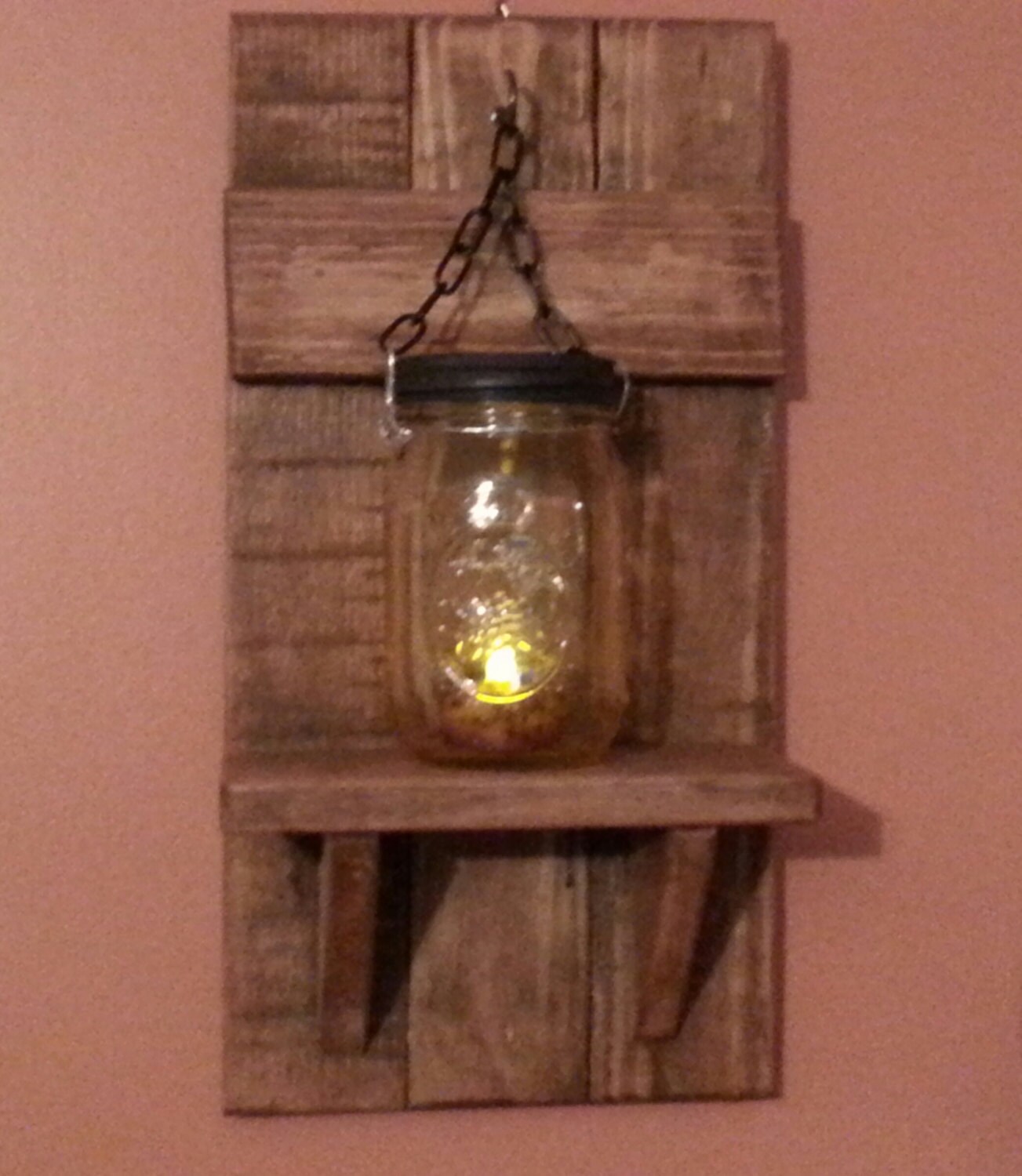 Rustic Candle Holder rustic Home Decor Mason Jar Candle - Etsy