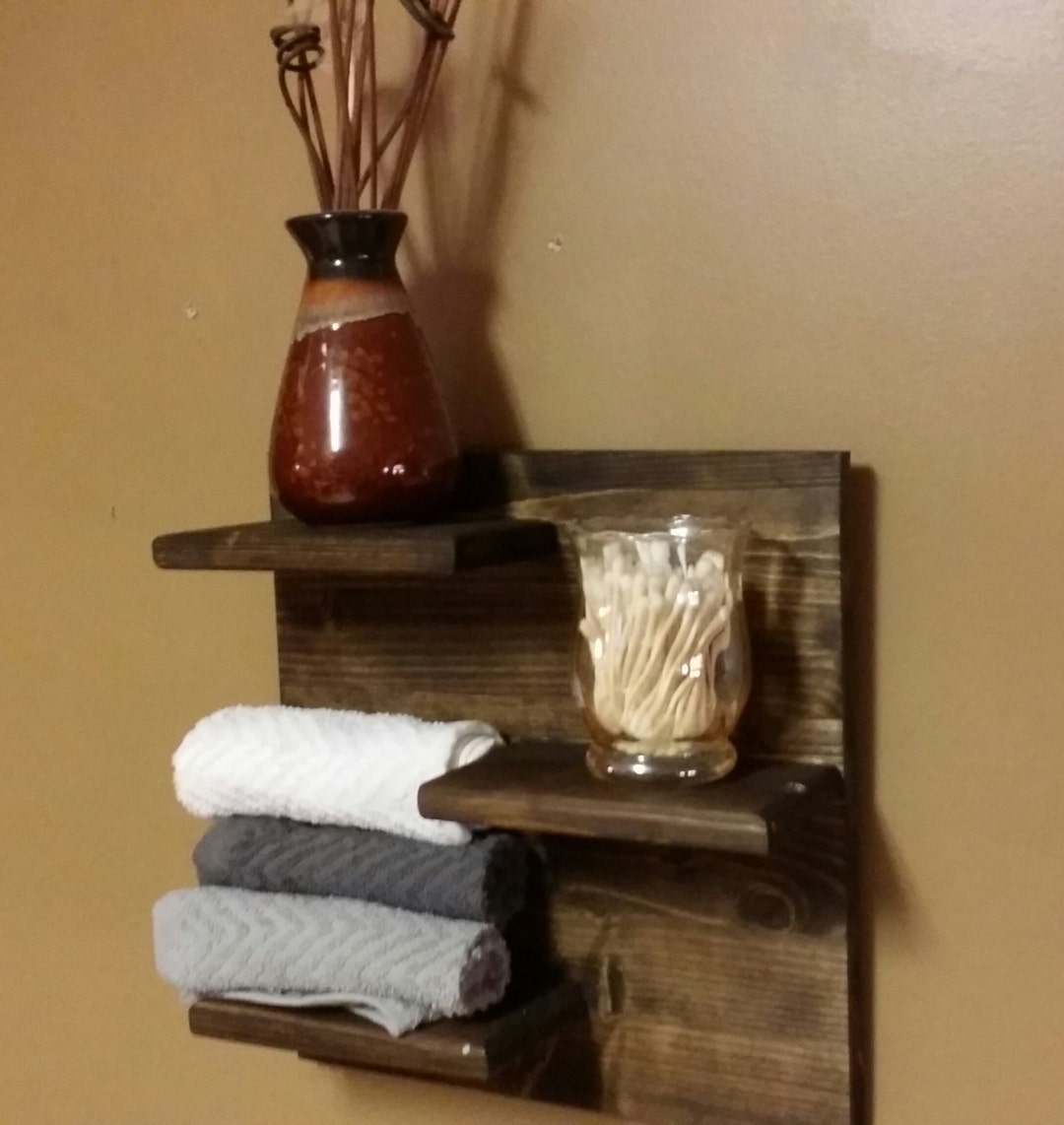 Rustic Home Decor, Wood Shelf, Rustic Decor, Bathroom Shelf, Kitchen ...