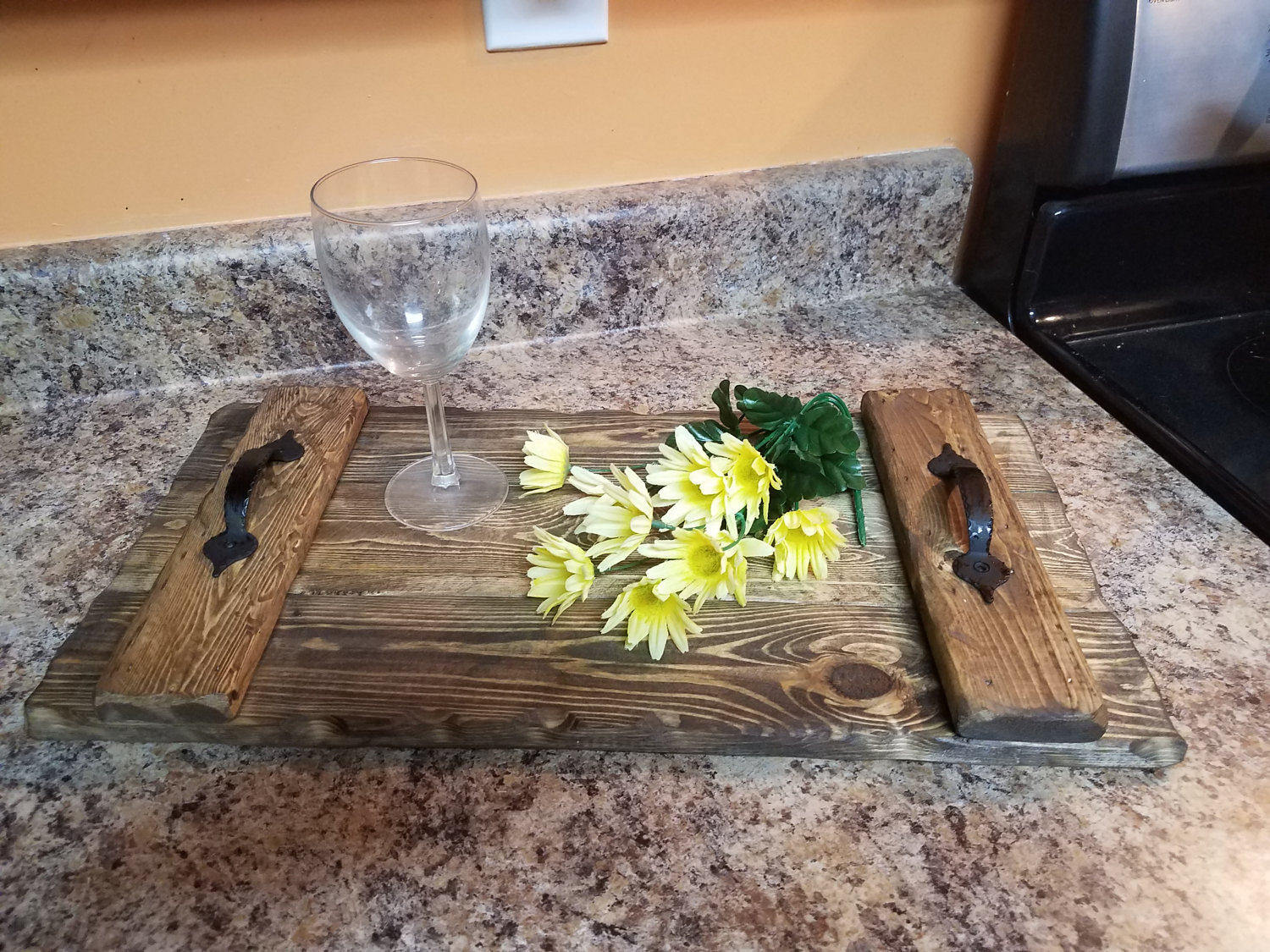 Rustic Serving Tray, Home Decor, Country Decor, Hostess Gift, Rustic ...