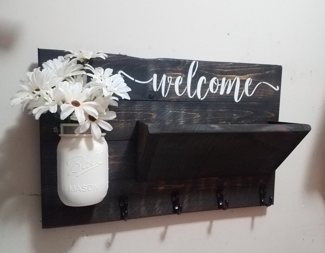 Rustic Home Decor Rustic Wall Decor Mail Holder Rustic Wood - Etsy