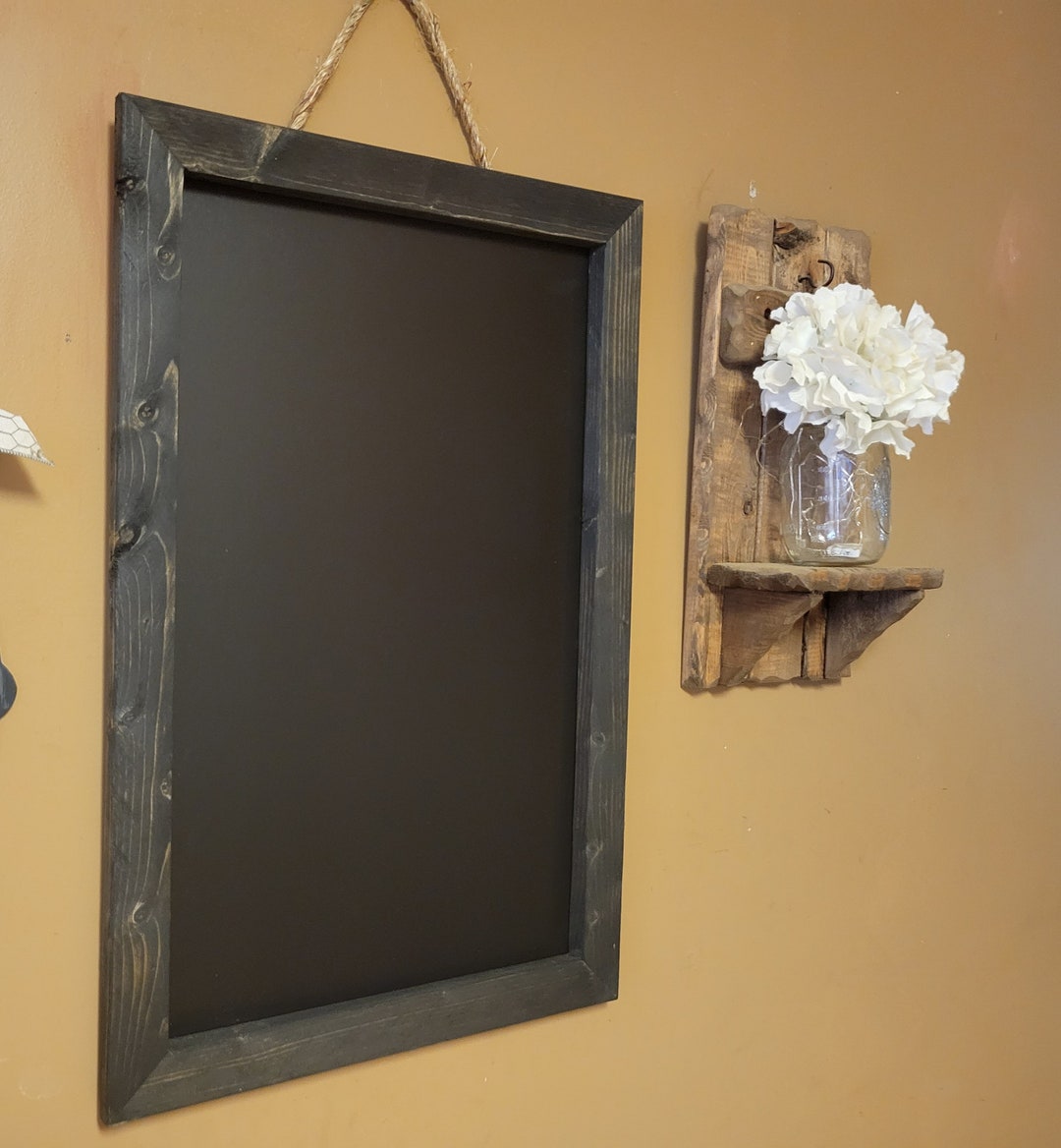 Rustic Chalkboard Frame for Wedding or Kitchen Decor - Etsy