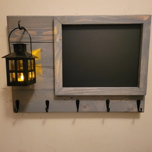 Chalkboard Key Holder, Rustic Key Holder, Chalkboard , Rustic Wood ...