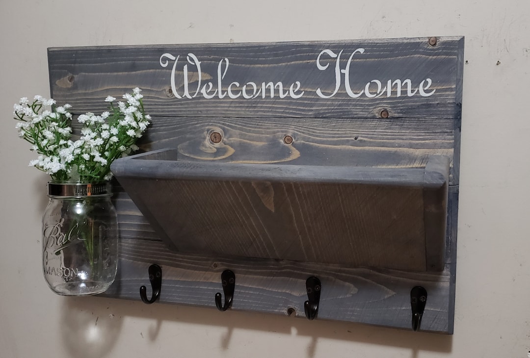 Mail Holder, Key Rack, Home Decor, Rustic Wall Decor, Cabin Decor ...