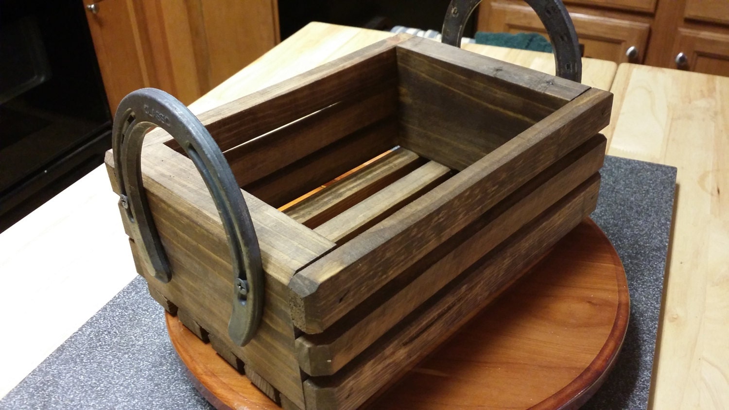 Rustic Basket Rustic Home Decor Centerpiece Horseshoe - Etsy