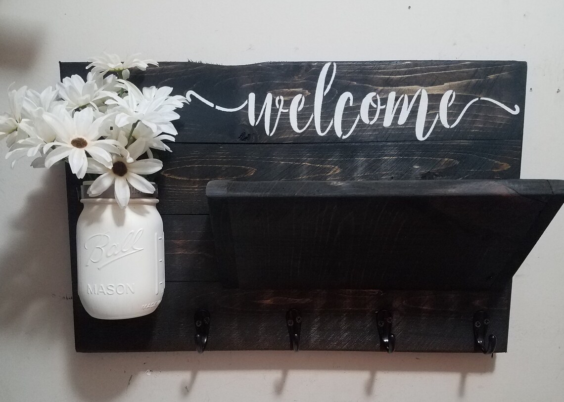 Rustic Home Decor Rustic Wall Decor Mail Holder Rustic Wood - Etsy