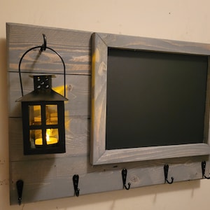 Chalkboard Key Holder, Rustic Key Holder, Chalkboard , Rustic Wood ...