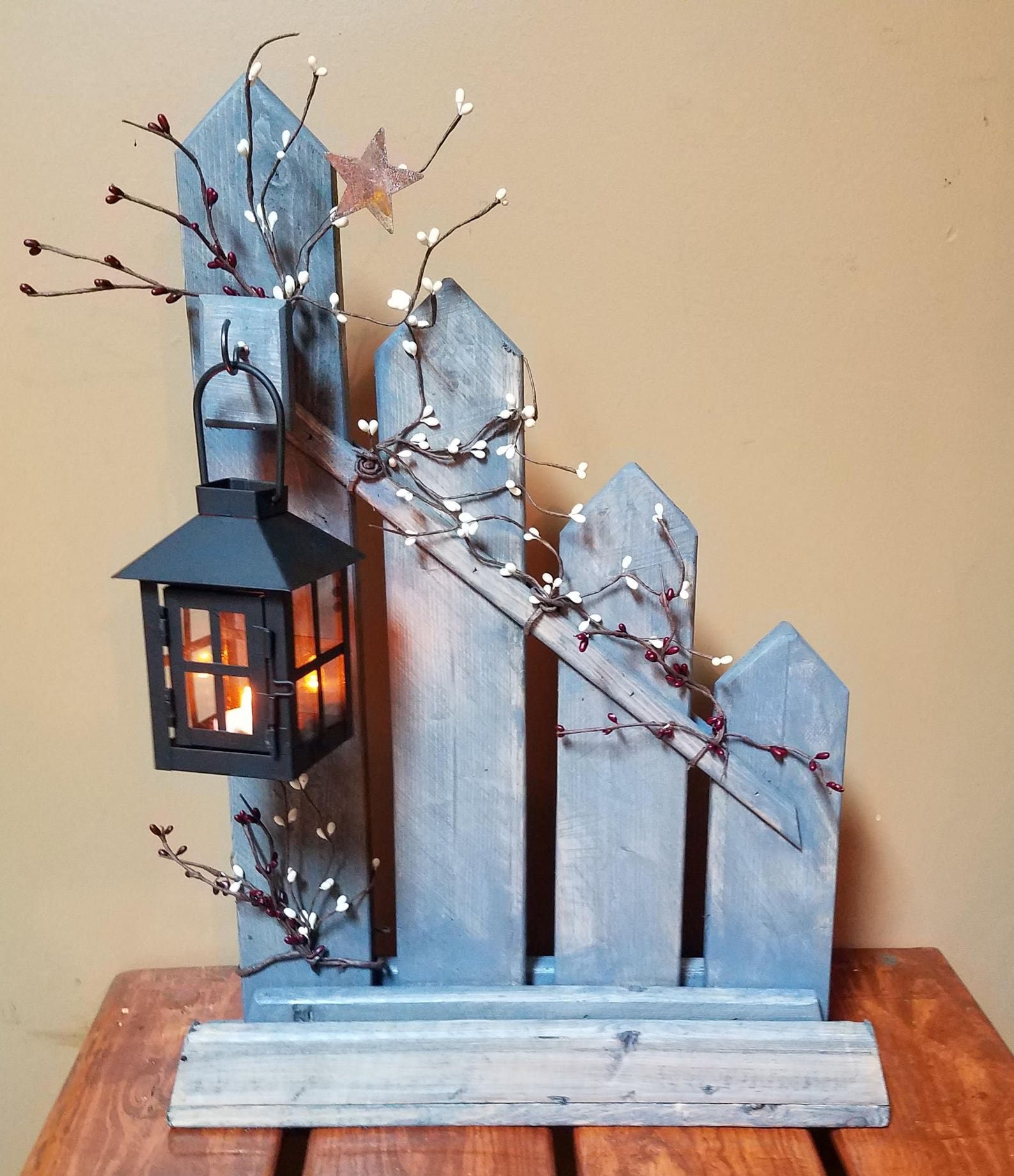 Rustic Home Decor Primitive Lantern Candle Holder Decor - Etsy