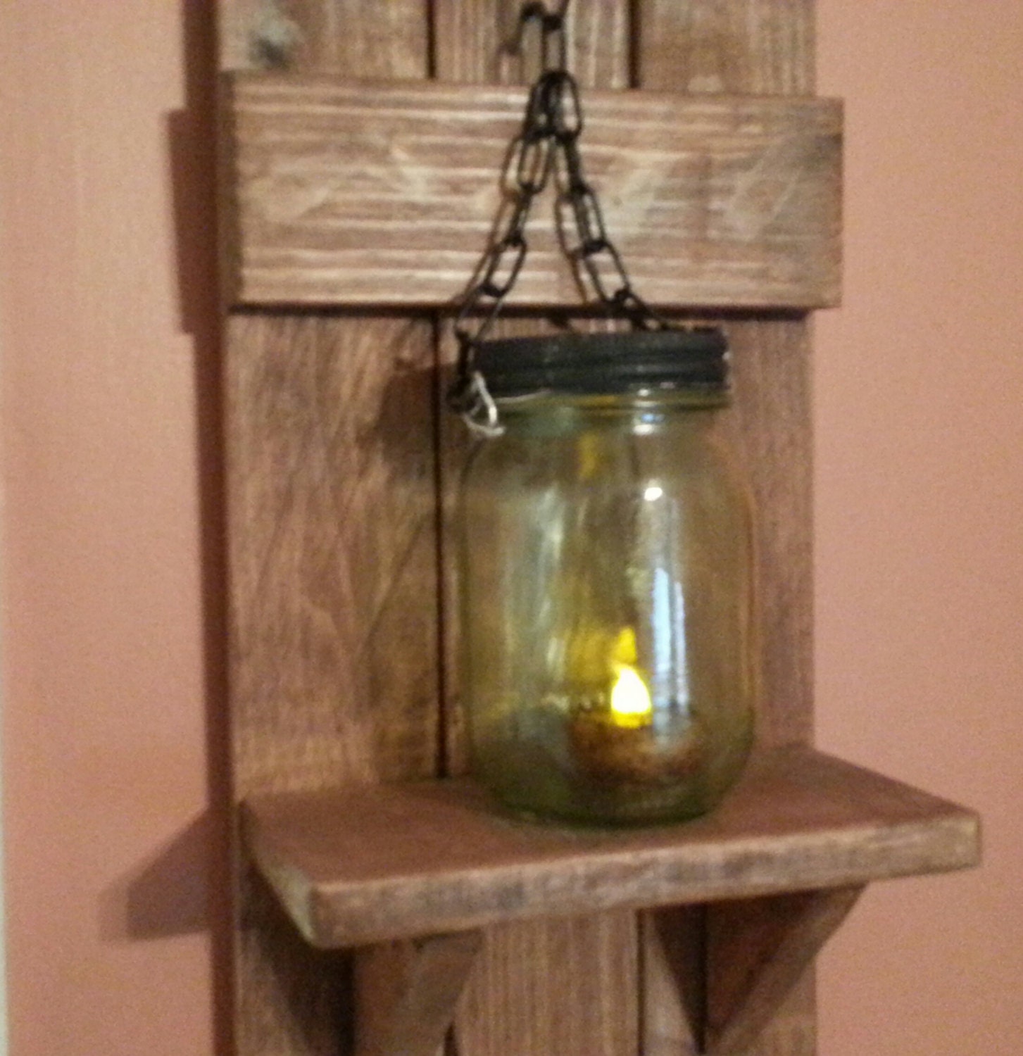 Rustic Candle Holder rustic Home Decor Mason Jar Candle - Etsy