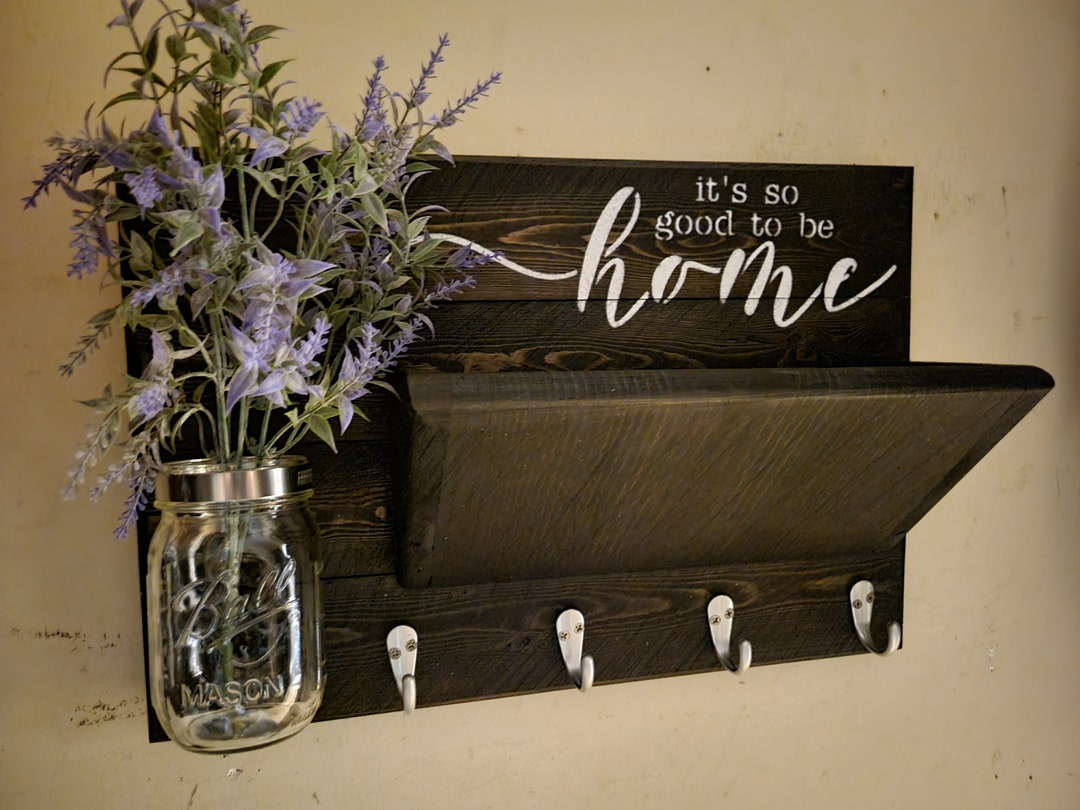 Rustic Mail Holder, Home Decor, Rustic Wall Decor, Rustic Wood Decor ...