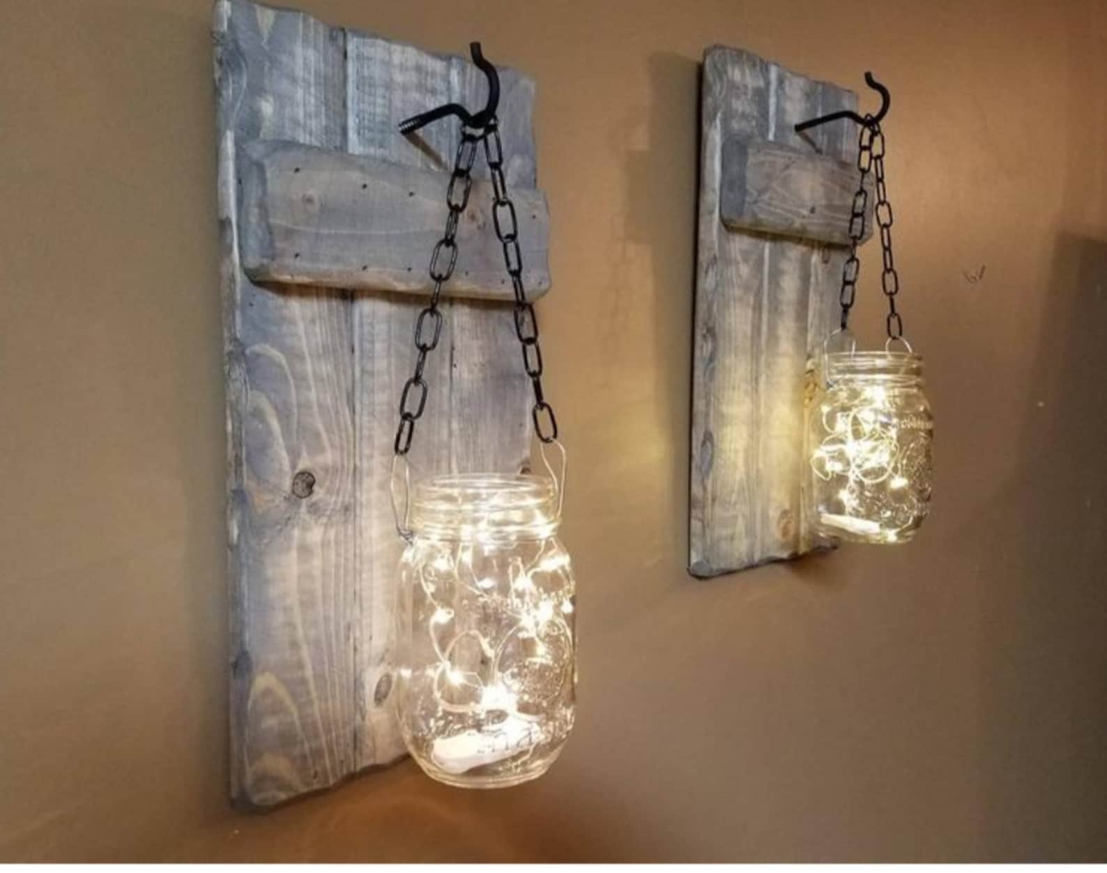 Farmhouse Decor, Sconces, House Warming Gift, Wall Decor, Set of ...