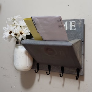 Rustic Mini Key Holder, Rustic Home Decor, Farmhouse Decor, Home Sign ...