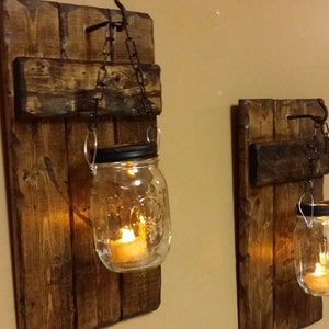 Rustic Decor ,candle Holder, Rustic Candles, Sconce Candle Holder ...