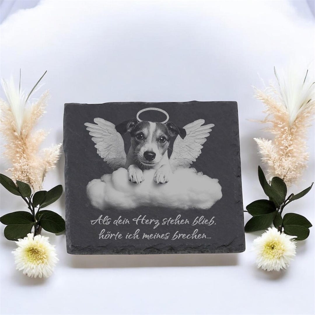 Personalized Memorial Plaque for Animals – Slate Plate With Laser ...