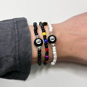 Billiards Bracelet / Pool Bracelet / 8 Ball Bracelet / Billiards Gift ...