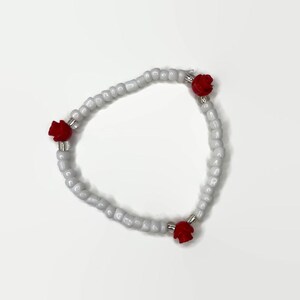 Rose Beaded Bracelet With Small Beads - Etsy