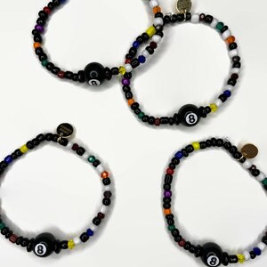 Billiards Bracelet / Pool Bracelet / 8 Ball Bracelet / Billiards Gift ...