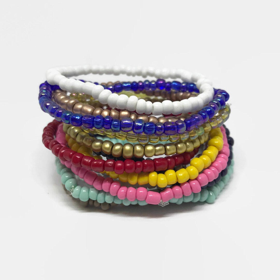Stacking Bracelet / Beaded Bracelets / Seed Bead Bracelet / Colorful ...