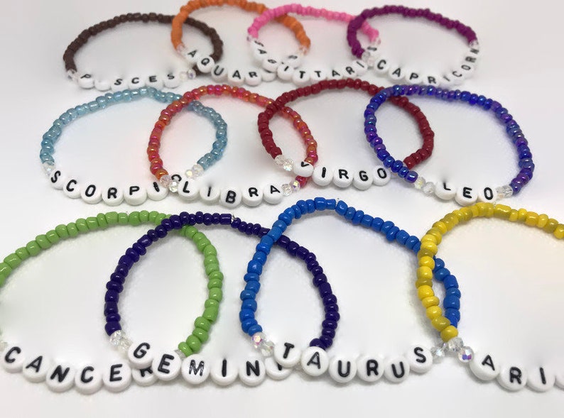 Customizable Astrology Zodiac Sign Bracelet - Etsy