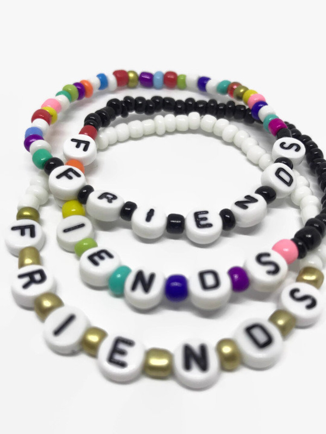 FRIENDS Custom Beaded Bracelet - Etsy