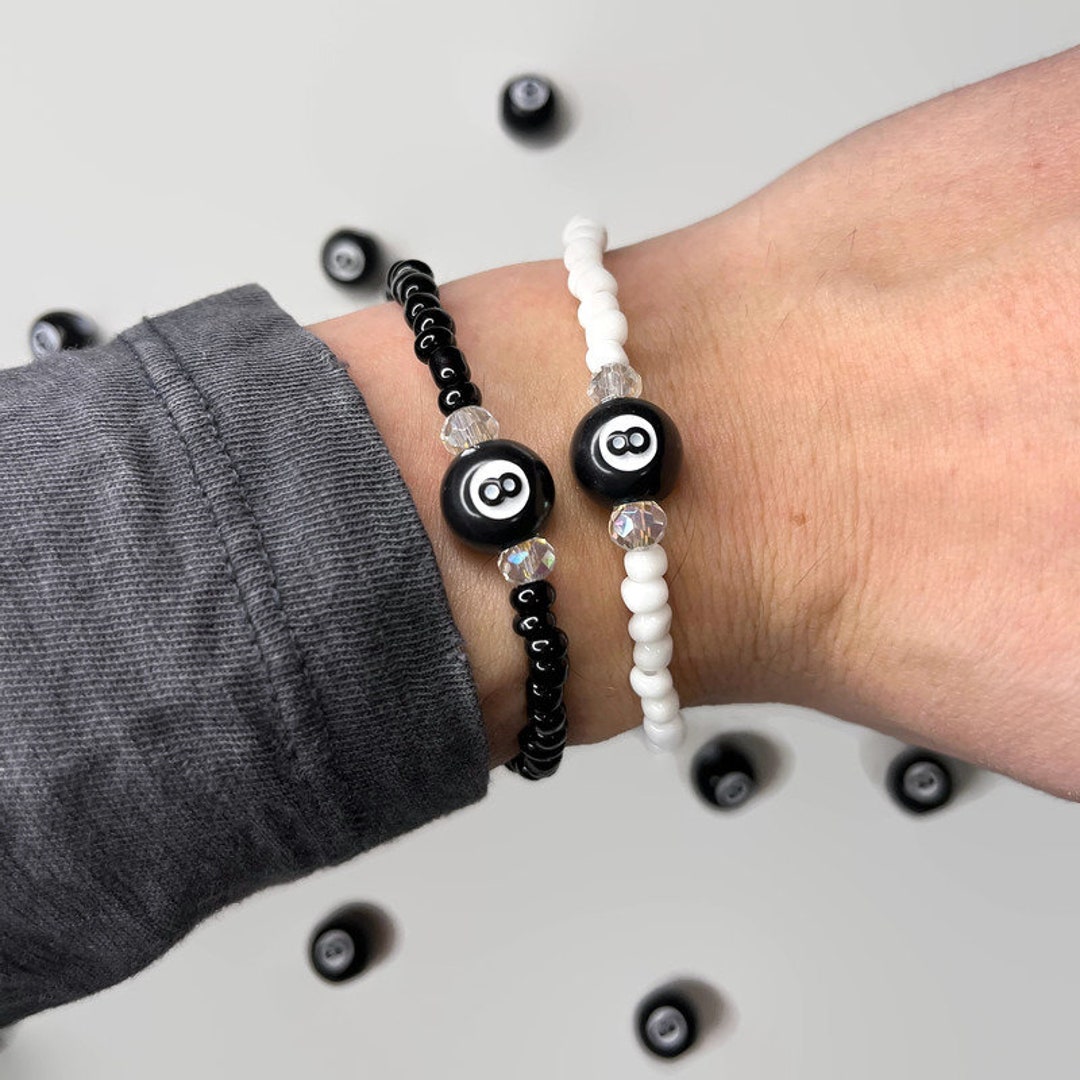 Billiards Bracelet / Pool Bracelet / 8 Ball Bracelet / Billiards Gift ...