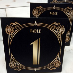 Great Gatsby Art Deco Table Cards 1-100, Table Numbers, Table ...